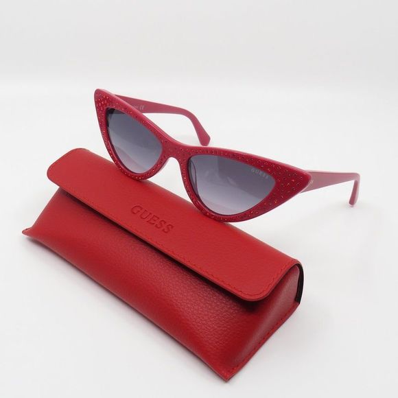 Guess | Accessories | Guess New Gu78s 68b Redgrey Gradientcat Eye ...